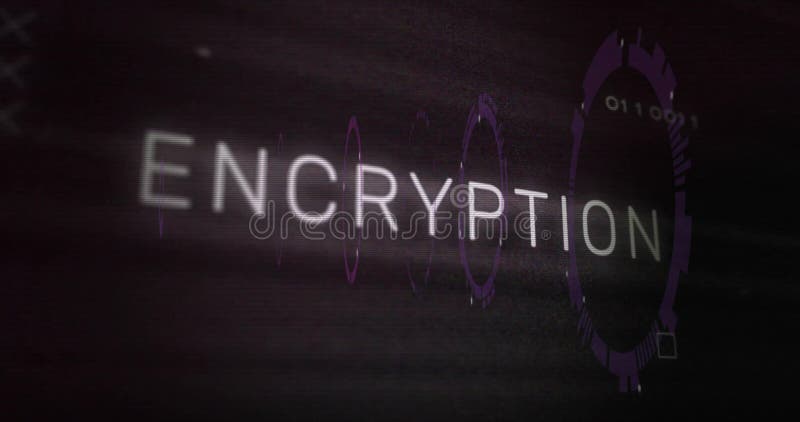 Animation of Encryption Text and Data Processing Over Black Background Stock Video - Video of ...