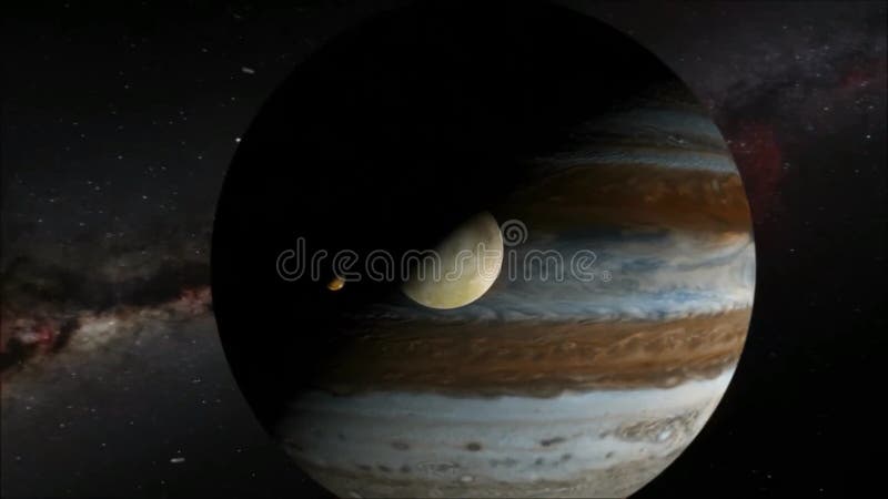 Animation of Europa, Jupiter S Moon, Orbiting Around the Planet Stock ...