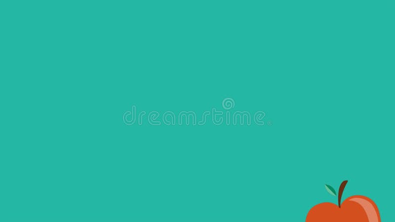 Animation of Falling Apples and Hexagon Pattern Moving Over Blue ...