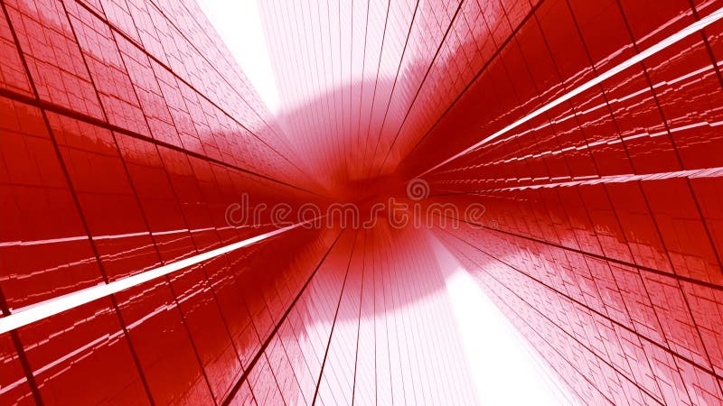 Animation of Falling between Buildings. Design. 3D Glass Walls with ...