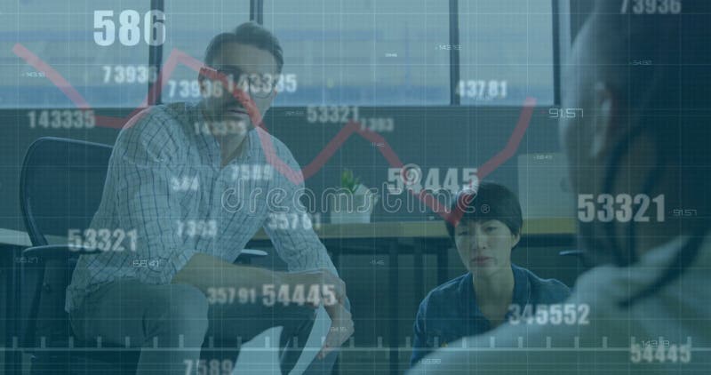 Animation of Falling Graph and Changing Numbers Over Diverse Coworkers ...