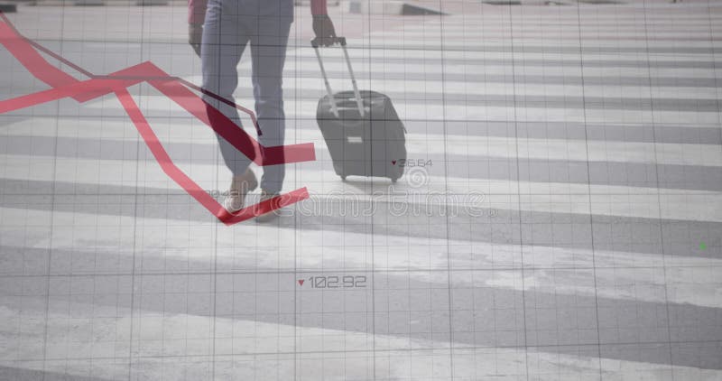 Animation of Falling Graphs, Changing Numbers, African American Man ...