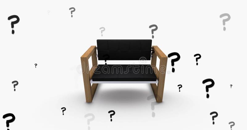 Animation of Falling Question Marks Over Bench Stock Footage - Video of ...