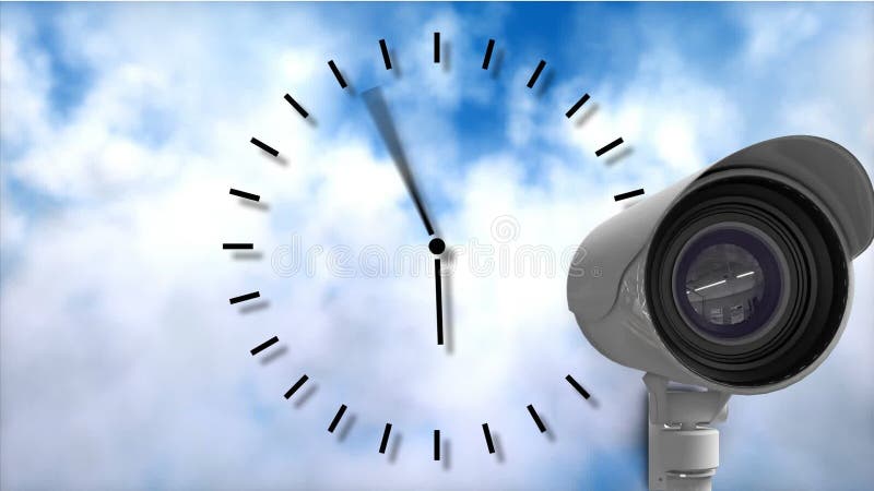 Clock Moving and CCTV Camera Stock Footage - Video of idea, equipment ...