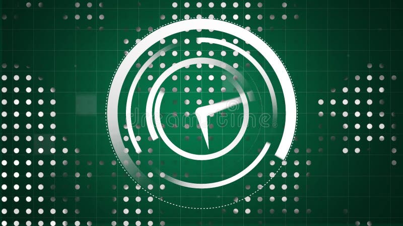 Fast Moving Clock on a Green Background Stock Video - Video of montage ...
