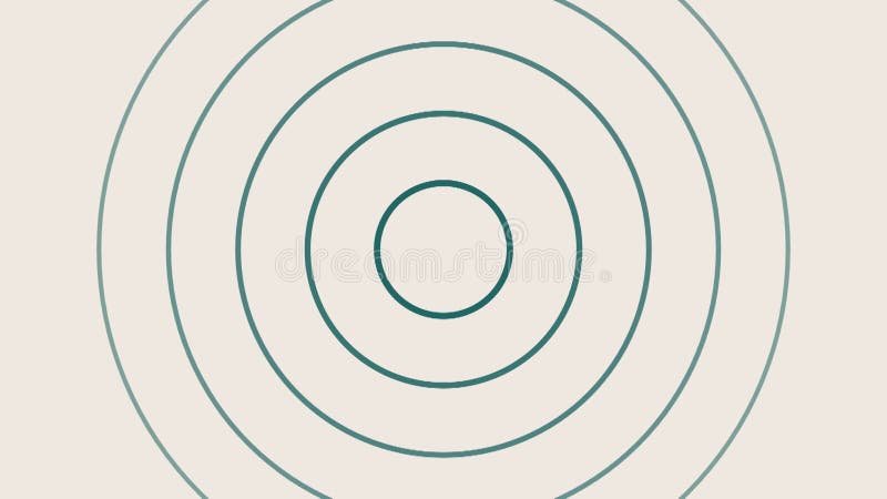 Abstract Motion Concentric Circles in a Soft Teal Gradient Stock Video ...