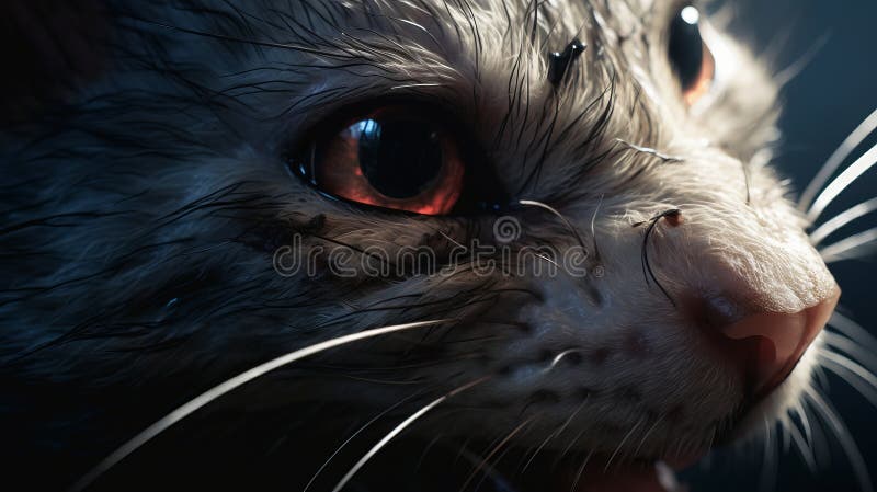 Realistic Rat Eye Wallpaper with Hyper-detail Stock Illustration ...