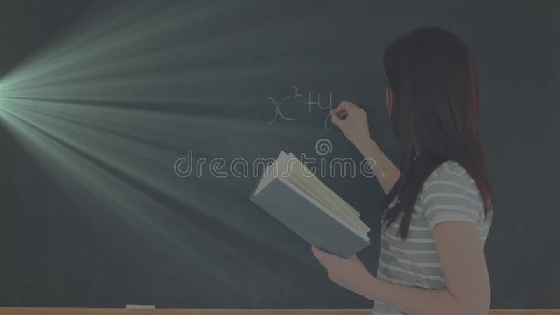 Animation of Female School Teacher Writing Mathematics Formulae on ... Animation of Female School Teacher Writing Mathematics Formulae on ...