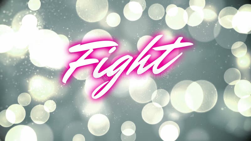 Animation of Fight Neon Text Over Spot Lights Stock Footage - Video of communication, concept ...