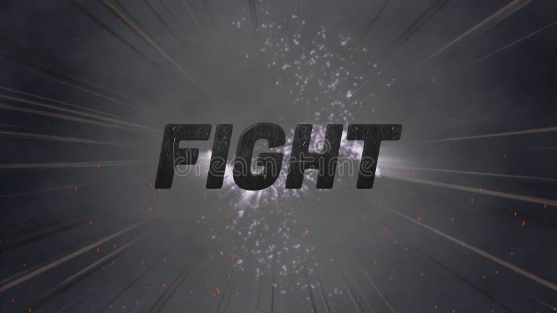 Animation of Fight Text Over Globe of Connections on Grey Background ...