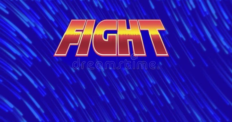 Animation of Fight Text Over Neon Pattern Stock Video - Video of design ...