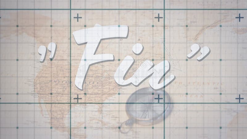 Animation of Fin Text Over World Map Stock Footage - Video of ...