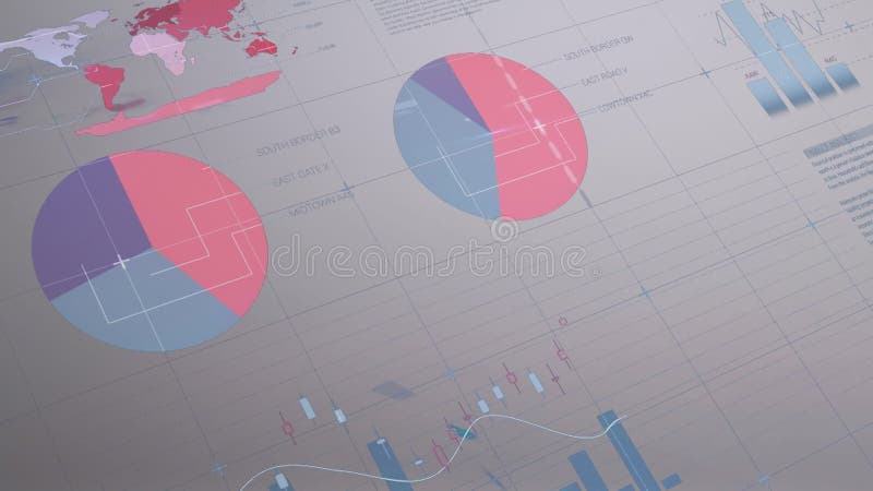 Animation of Financial Data with Bar Graph, Pie Charts on Digital ...