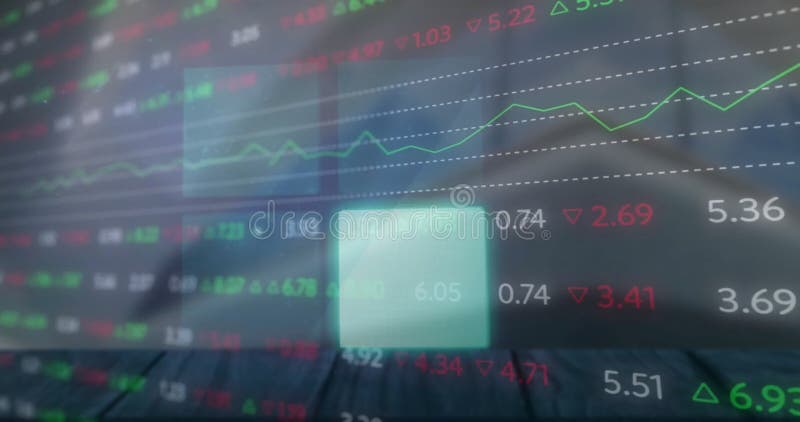 Animation of Financial Data Processing Over Office Building Stock Video ...