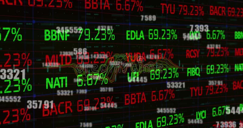 Animation of Financial Data Processing and Statistics on Black Background Stock Footage - Video ...