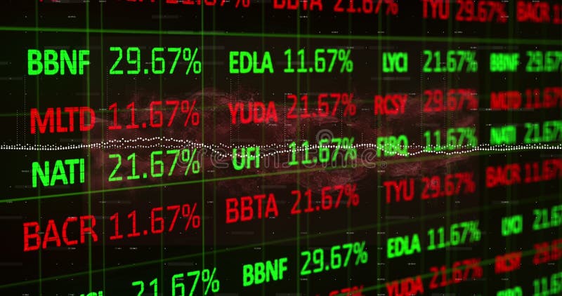 Animation of Financial Data Processing and Statistics on Black Background Stock Footage - Video ...