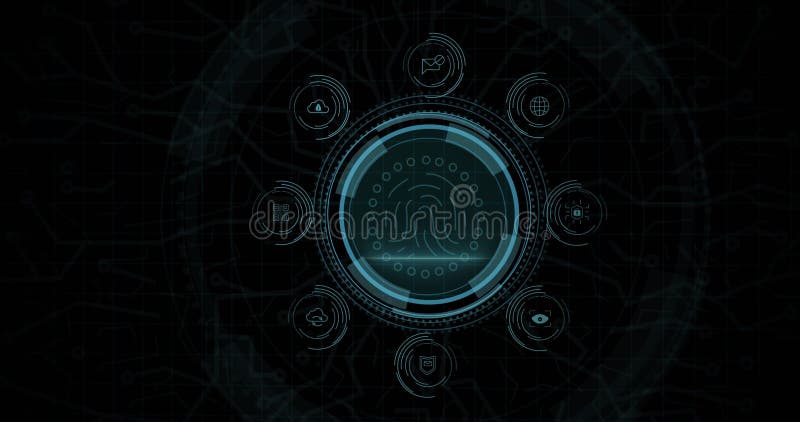 Animation of Fingerprint Scanning in Circle and Data Protection on ...