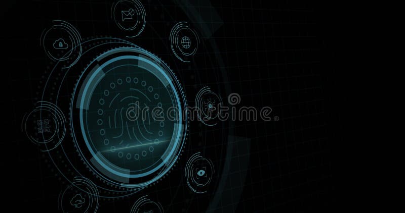 Animation of Fingerprint Scanning in Circle and Data Protection on ...
