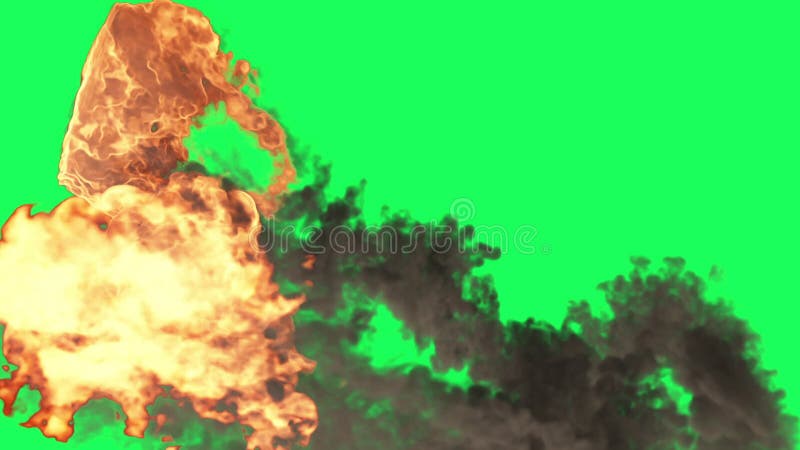 Fire Ball Explosion on Green Screen Stock Footage - Video of closeup ...