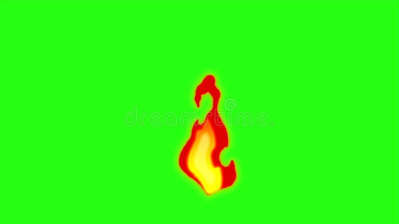 Animation Fire on Green Screen Background Stock Video - Video of ...