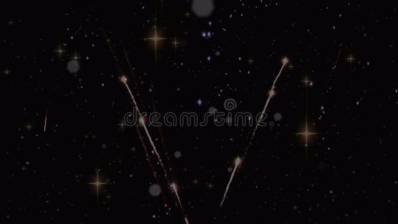 Animation of Fireworks Exploding and Glowing Stars Stock Video - Video ...