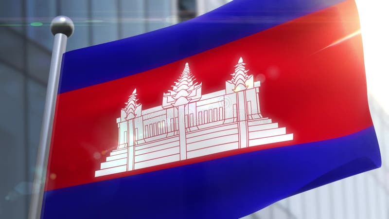Waving Flag of Cambodia Animation Stock Footage - Video of national ...