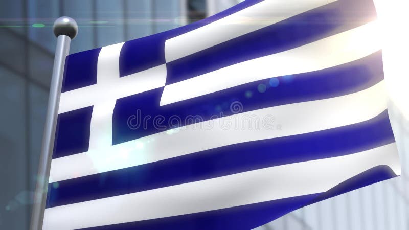 Waving Flag of Greece Animation Stock Video - Video of banner, flag ...