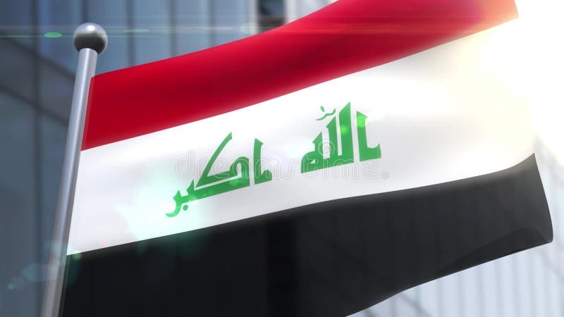 Waving Flag of Iraq Animation Stock Video - Video of country ...