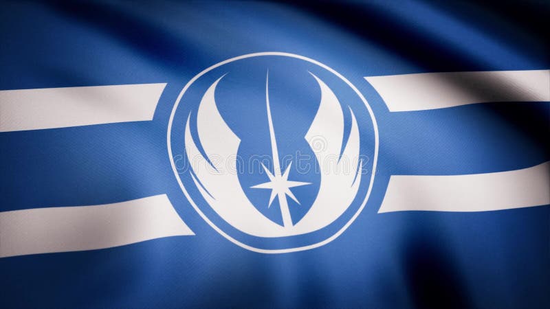 The Animation of the Flag of the Jedi Order Symbol. the Star Wars Theme ...