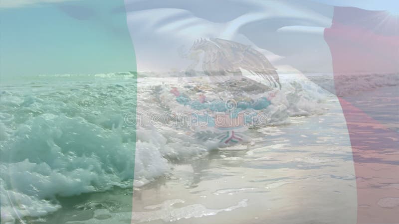 Animation of Flag of Mexico Blowing Over Waves in Sea Stock Footage ... Animation of Flag of Mexico Blowing Over Waves in Sea Stock Footage ...