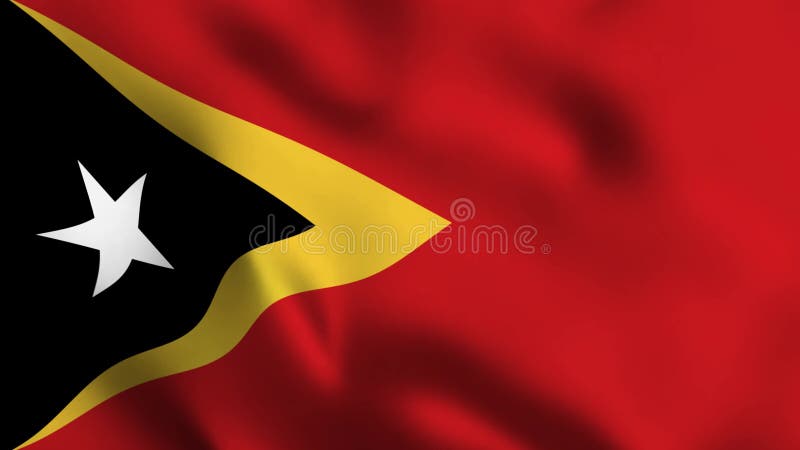 Animation of the Flag of Timor Leste Flying. Stock Video - Video of ...