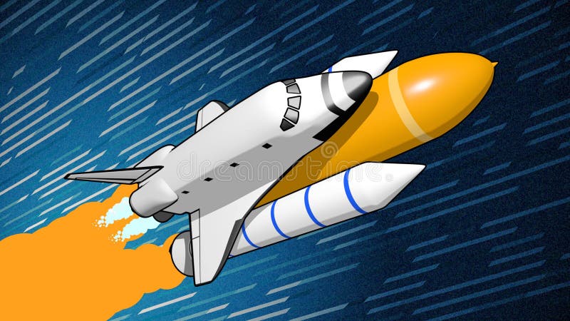 Animation of Flat Style Rocket Stock Illustration - Illustration of ...