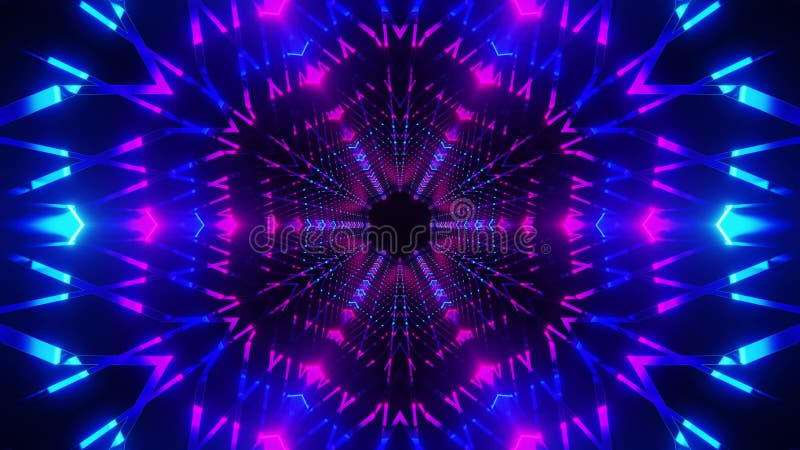 Animation of Flickering Red and Yellow Light in Cyber Tunnel Stock ...