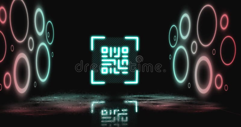 Animation of Qr Code, Multiple Symbols, Connected Icons and ...