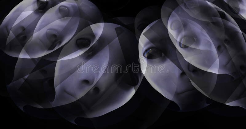 Animation of Floating Alien Heads Stock Video - Video of magical ...