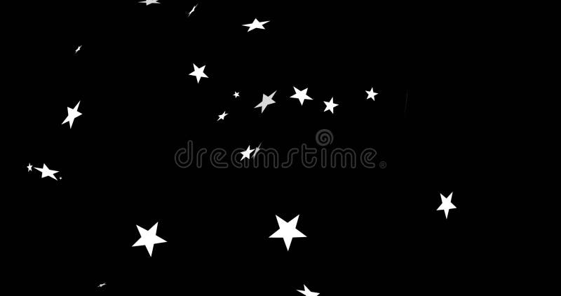 Animation of Floating Stars on Black Background Stock Video - Video of ...