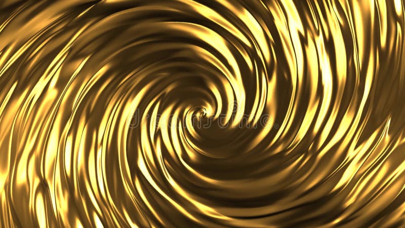 Animation of Flow Golden Liquid with Animated Reflections. Wave and ...