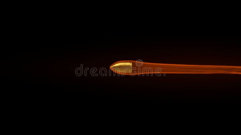 Animation of a Flying Bullet with Fire Trail Stock Footage - Video of ...