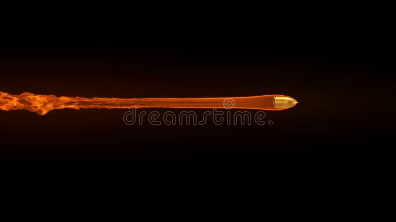Animation of a Flying Bullet with Fire Trail Stock Video - Video of ...