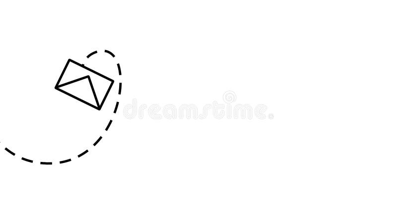 Animation with Flying Envelope or Letter. Post Delivery Concept. Send ...