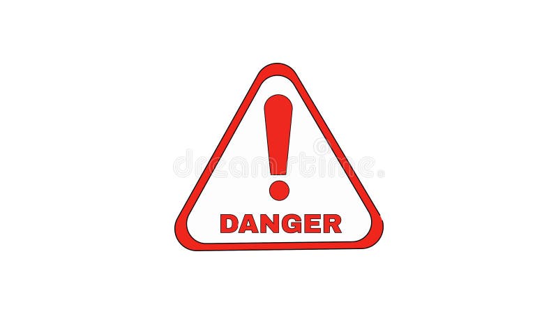 Animation Forms a Danger Warning Icon Stock Footage - Video of careful ...