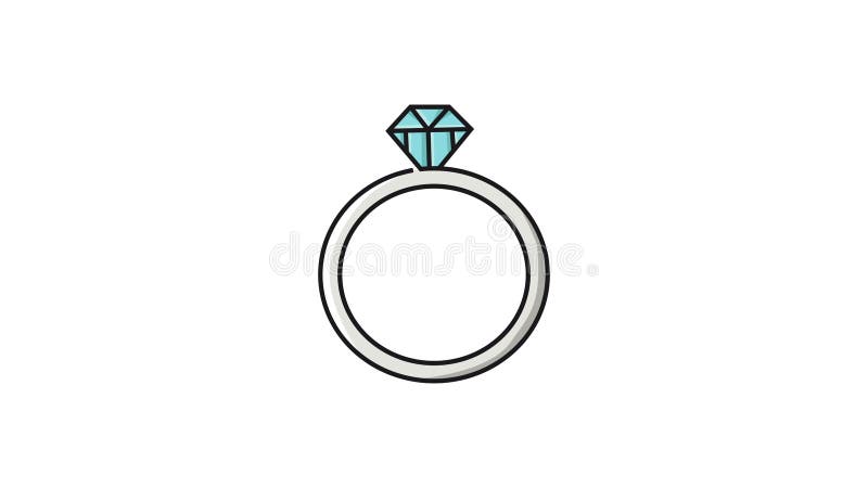 Animation Forms a Moving Diamond Ring Icon Stock Footage - Video of ...