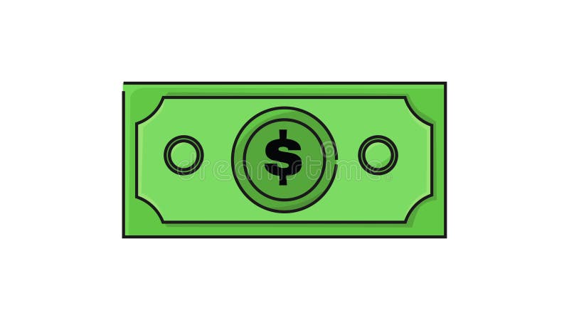 The Animation Forms a Moving Dollar Bill Icon Stock Footage - Video of ...