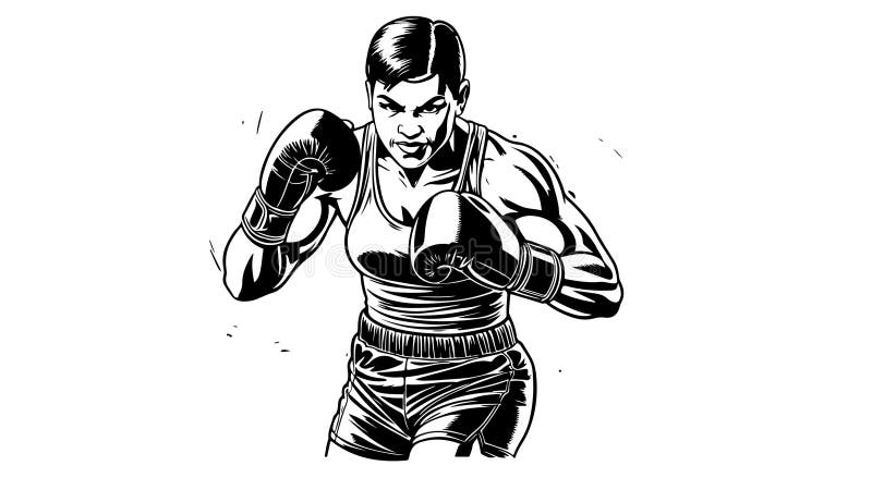 Animation Forms a Sketch of a Boxing Athlete Icon Stock Video - Video ...
