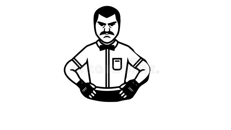Animation Forms a Sketch of a Boxing Referee Icon Stock Footage - Video ...