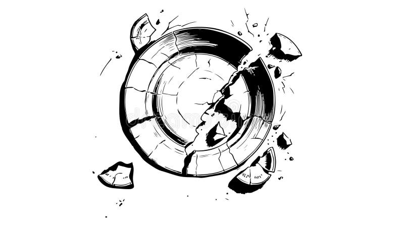 Animation Forms a Sketch of a Broken Plate Icon Stock Video - Video of ...