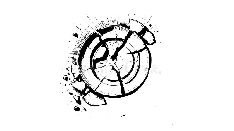 Animation Forms a Sketch of a Broken Plate Icon Stock Footage - Video ...