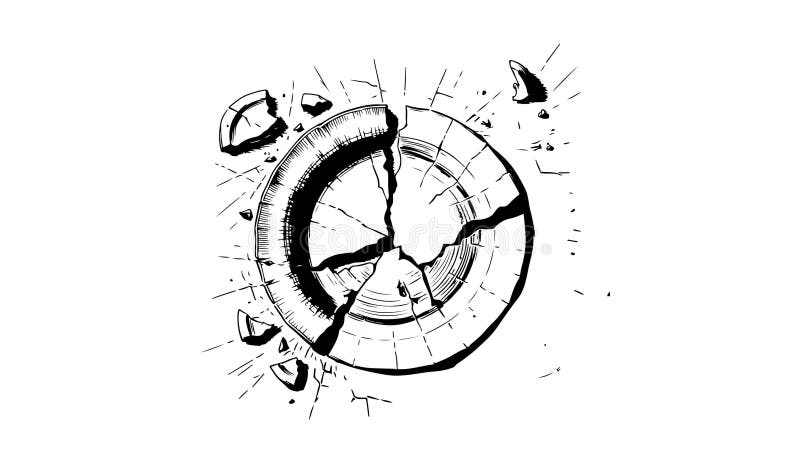 Animation Forms a Sketch of a Broken Plate Icon Stock Footage - Video ...