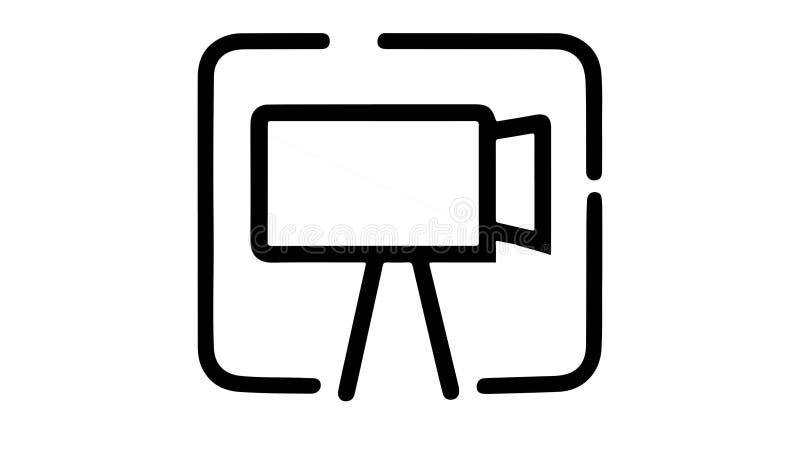 Animation Forms a Sketch of the Camera Icon Stock Footage - Video of ...