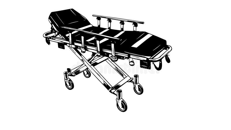 Animation Forms a Sketch of an Emergency Stretcher Icon Stock Video ...